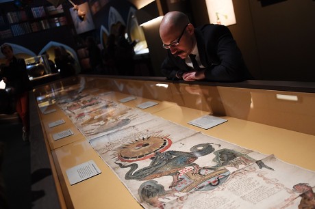 British Library Staff Worker Looks Artwork Editorial Stock Photo ...