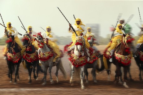 Traditional Moroccan Knights Ride Equestrian Show Editorial Stock Photo ...