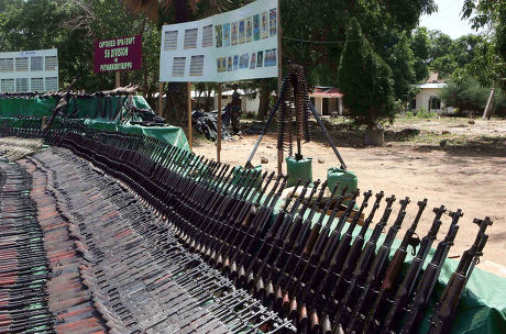 Sri Lankan Army Displays Weapons Seized Editorial Stock Photo - Stock ...