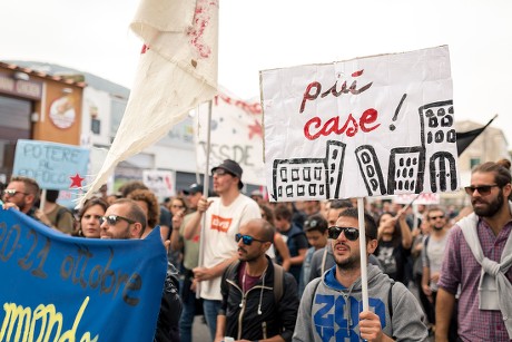 Protestors Hold Signs During Protest Editorial Stock Photo - Stock ...