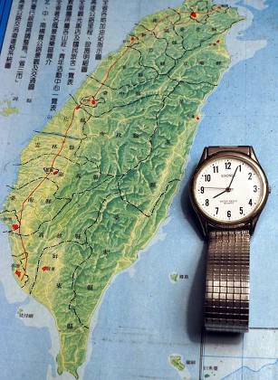 Watch Placed Beside Taiwan Map Taipei Editorial Stock Photo - Stock ...