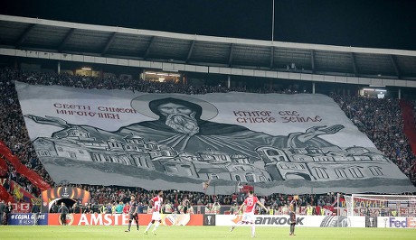 Red Star Belgrade Fans Display Banner Editorial Stock Photo - Stock ...