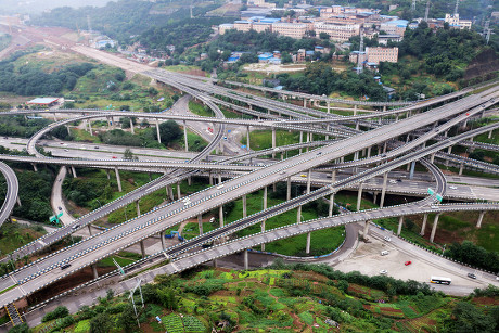 __COUNT__ The Huangjuewan Overpass, Chongqing, China - 19 Oct 2017 ...