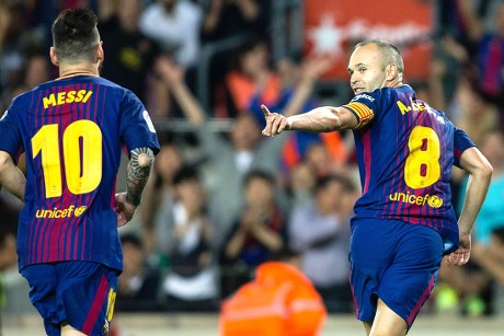 Andres Iniesta Spain Fc Barcelona Celebrating Editorial Stock Photo ...