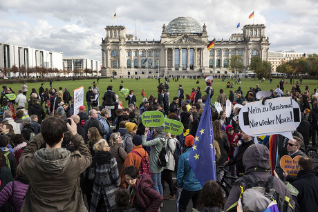 Demonstrators Hold Banners Flags They Pass Editorial Stock Photo ...