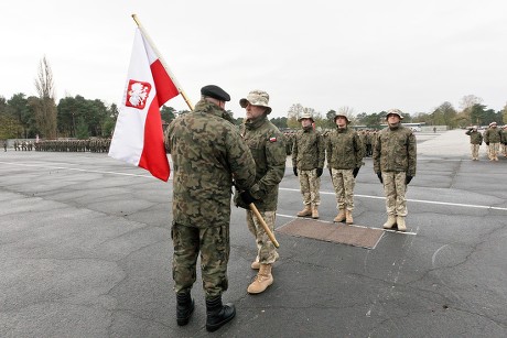 Polish Soldiers During Farewell Ceremony Before Editorial Stock Photo ...