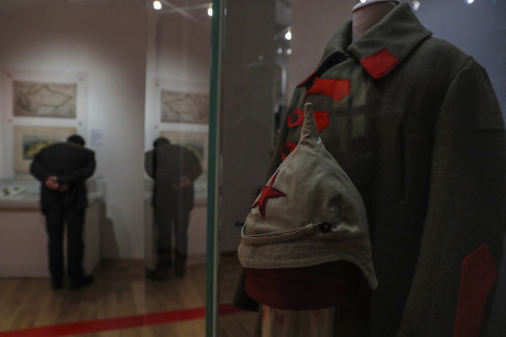 Visitor Stands Behind Budenovka Type Hat Editorial Stock Photo - Stock ...