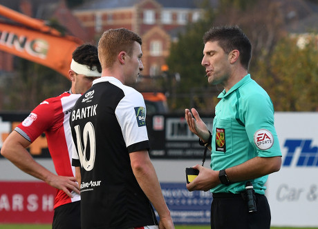Referee Nial Hair Give Yellow Card Editorial Stock Photo - Stock Image ...