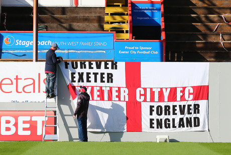 Exeter City Fans Adorn Builders Boards Editorial Stock Photo - Stock ...