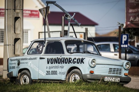 Trabant Car Advertising Towbars Stands On Editorial Stock Photo - Stock ...