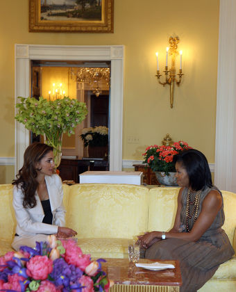 Jordans Queen Rania First Lady Michelle Editorial Stock Photo - Stock ...
