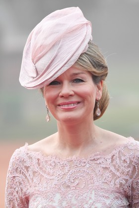Queen Mathilde Ceremonial Welcome Forecourt Rashtrapati Editorial Stock ...