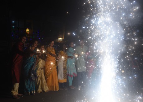 People Burst Fire Crackers Market Yard Editorial Stock Photo - Stock ...