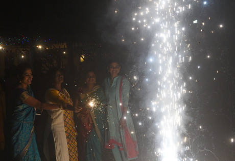 People Burst Fire Crackers Market Yard Editorial Stock Photo - Stock ...