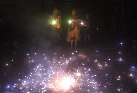 People Burst Fire Crackers Market Yard Editorial Stock Photo - Stock ...