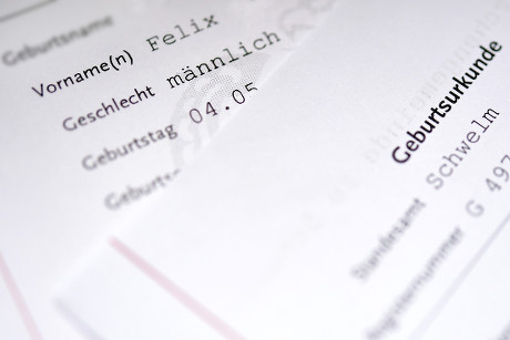 Closeup Image Showing German Birth Certificate Editorial Stock Photo ...