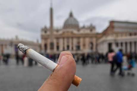 View On Lit Cigarette Basilica Saint Editorial Stock Photo - Stock ...