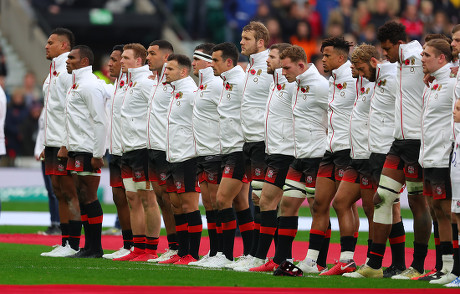 England Rugby Players Stand National Anthem Editorial Stock Photo ...
