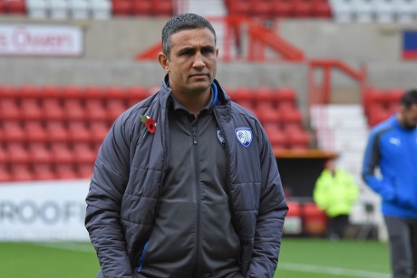 Chesterfield Manager Jack Lester During Efl Editorial Stock Photo ...