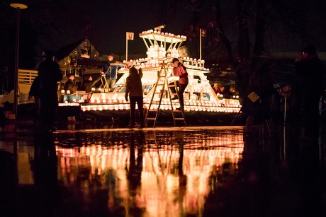 Lantern procession in Richterswil, Switzerland - 11 Nov 2017 Stock ...