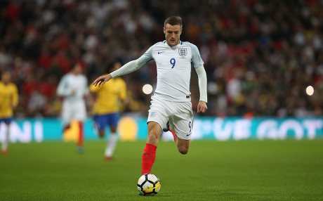 Jamie Vardy England On Ball During Editorial Stock Photo - Stock Image ...
