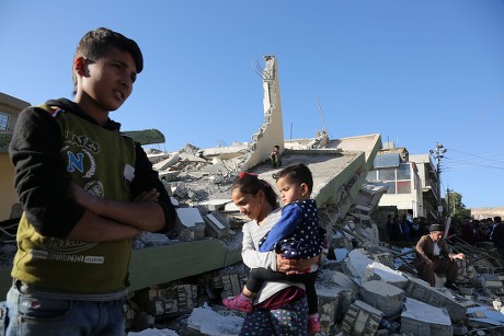 Local Residents Seen Near Collapsed Building Editorial Stock Photo ...