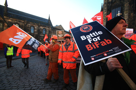 Bifab Workers Protesting Mass Rally March Editorial Stock Photo - Stock ...