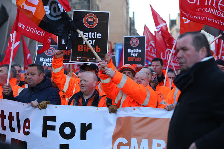 Bifab Workers Protesting Mass Rally March Editorial Stock Photo - Stock ...