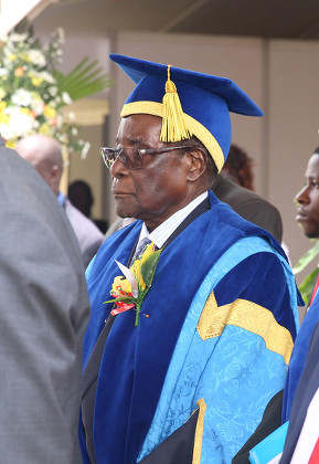 Zimbabwean President Robert Mugabe C Makes Editorial Stock Photo ...