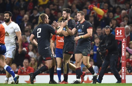 Hallam Amos Wales Celebrates His Try Editorial Stock Photo - Stock ...