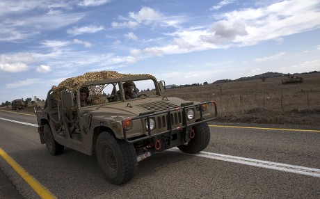 Israeli Soldiers Ride Army Humvee They Editorial Stock Photo - Stock ...