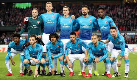 Starting Eleven Arsenal Poses Prior Uefa Editorial Stock Photo - Stock ...