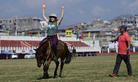 Tourist Us Enjoys Manipuri Pony Ride Editorial Stock Photo - Stock ...