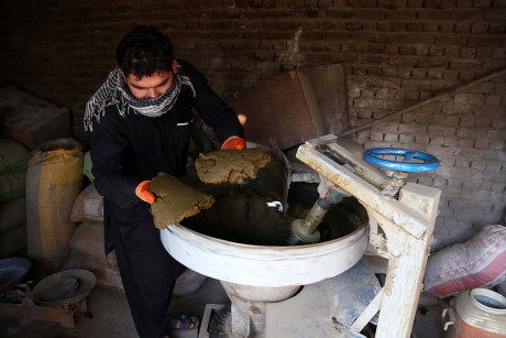 Afghan Man Processes Naswar Tobacco Derivative Editorial Stock Photo ...