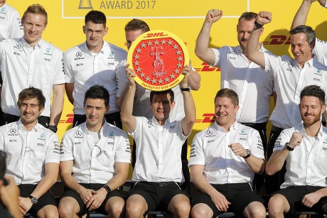 Team Members Mercedes Amg Gp Pose Editorial Stock Photo - Stock Image ...
