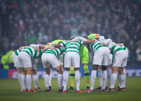 Celtic Team Huddle Before Kick Off Editorial Stock Photo - Stock Image ...