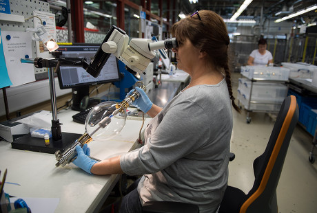 Employee Osram Licht Ag Works On Editorial Stock Photo - Stock Image ...