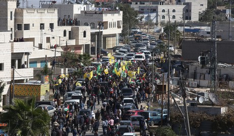 Palestinians Carry Body Mahmoud Odeh During Editorial Stock Photo ...