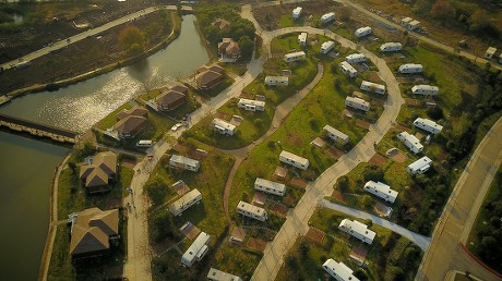 Aerial Photography Caravan Camp Kaisha Island Editorial Stock Photo ...