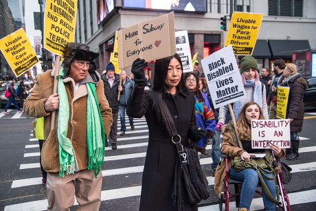 Disability Rights Activists March Through Macys Editorial Stock Photo ...