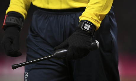 Extra Official Holds His Referee Paging Editorial Stock Photo - Stock ...