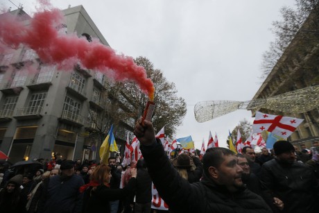 Protest rally in Tbilisi, Georgia - 06 Dec 2017 Stock Pictures ...