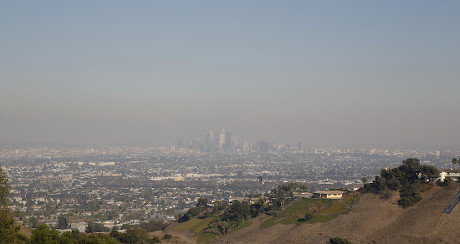 View Los Angeles City Heavy Smog Editorial Stock Photo - Stock Image ...