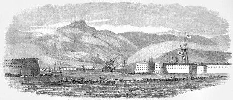 Illustrated London News Etching 1854 Sunken Editorial Stock Photo ...