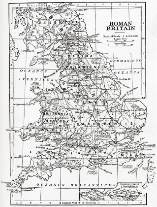 Map Roman Britain Showing Area Island Editorial Stock Photo - Stock ...