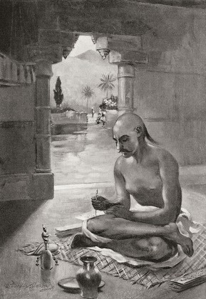Kalidasa Writing Poem English Translated Cloud Editorial Stock Photo ...