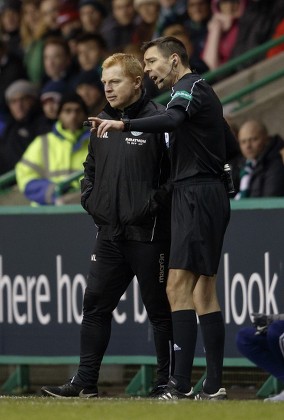 Referee Kevin Clancy Has Words Hibernian Editorial Stock Photo - Stock ...