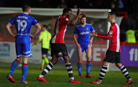 Goal Celebrations Matthew Godden Stevenage 24 Editorial Stock Photo ...