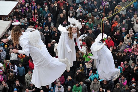 Angels Descend Church Tower Traditional Advent Editorial Stock Photo ...