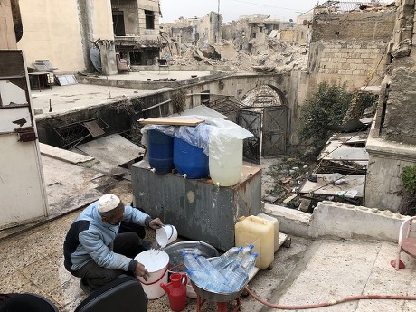 Maher Khayata 60yearold Man Fills Water Editorial Stock Photo - Stock ...